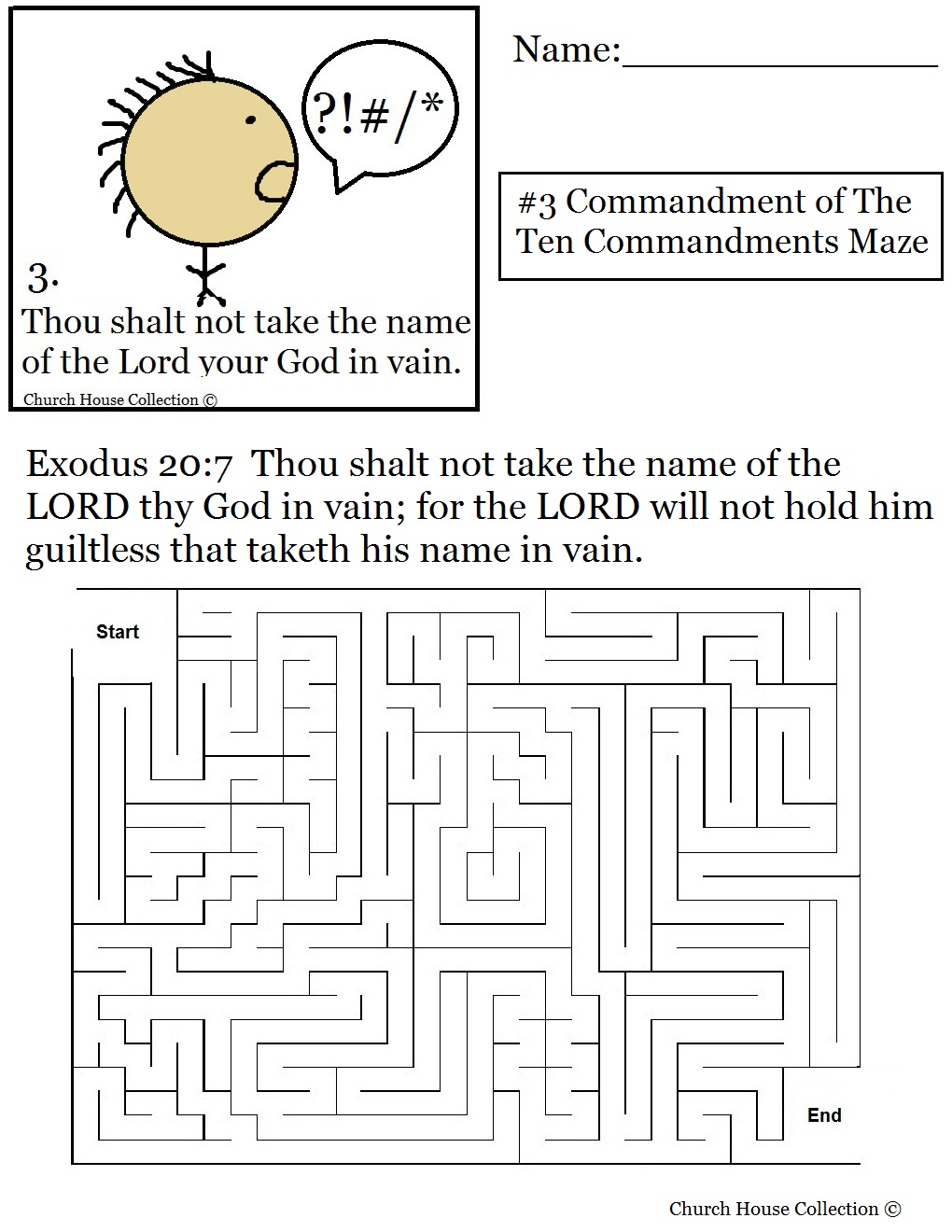3rd Commandment Coloring Pages [2025]